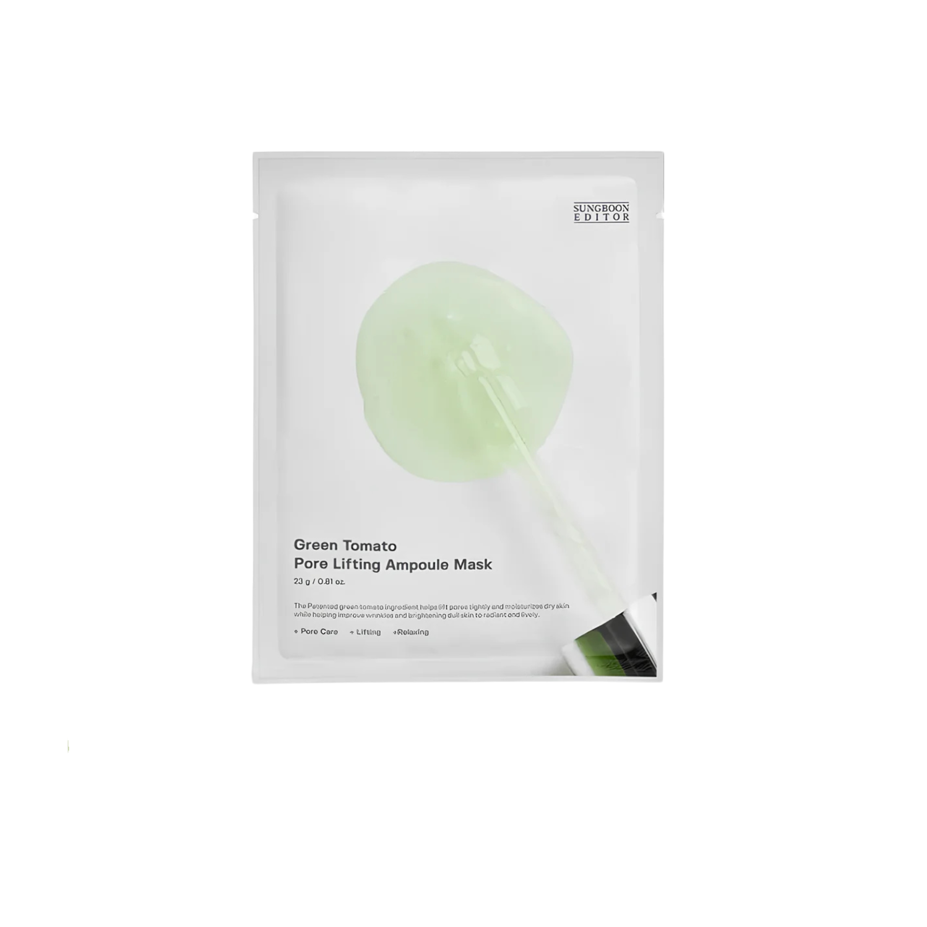 Green Tomato Pore Lifting Ampoule Mask 23g - Bellbees